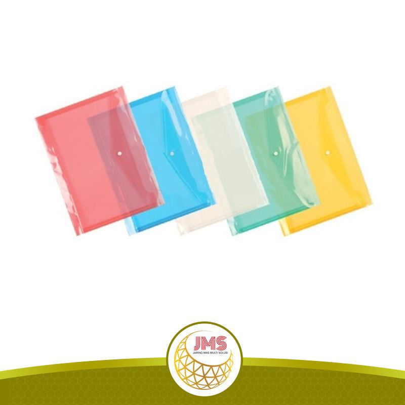 Map Plastik Kancing bening folio