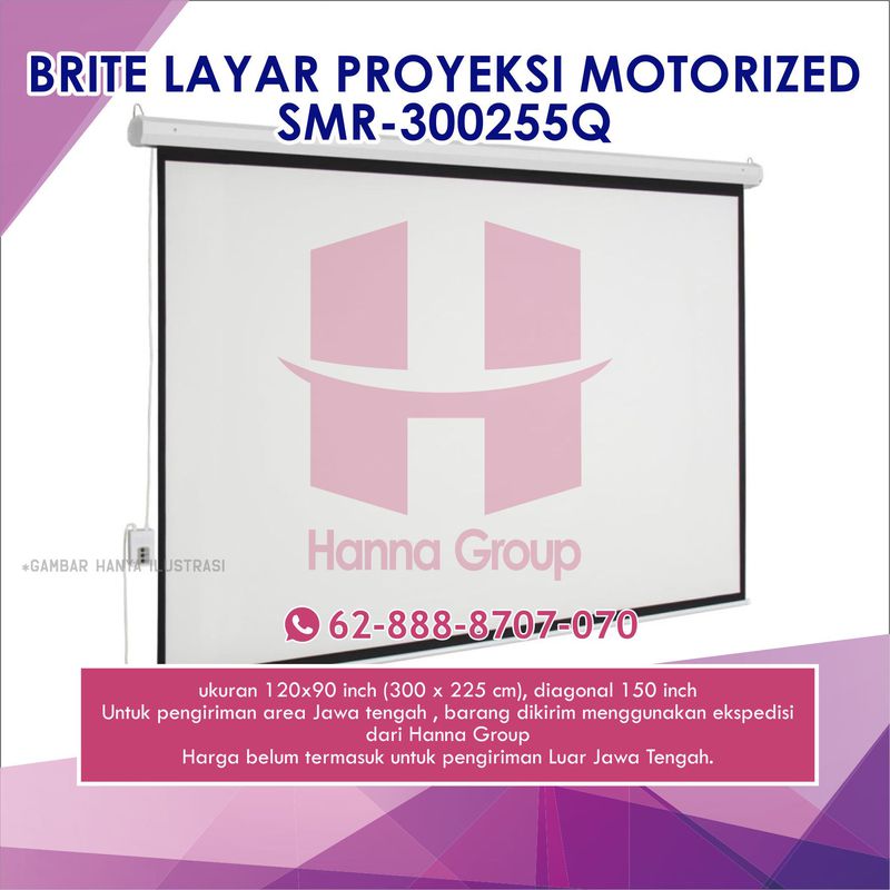 BRITE LAYAR PROYEKSI MOTORIZED SMR-300255Q