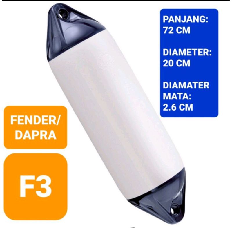 Fender F3 / Dapra / Bumper PVC untuk Kapal / Perahu Boat Ukuran F 3