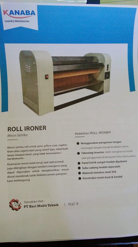 MESIN SETRIKA ROLL - ROLL IRONER 317 CM PEMANAS LISTRIK
