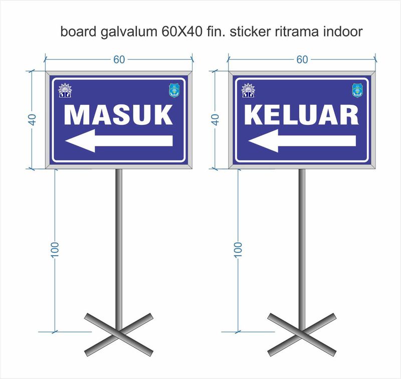 papan rambu rambu custom 60x40cm