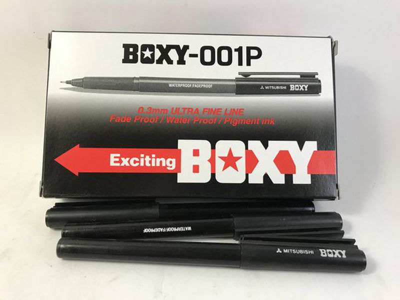Ballpoint Boxi Uniball Hitam
