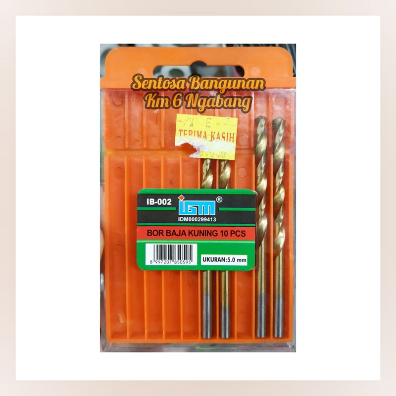 BOR BAJA KUNING 10 PCS UKURAN 5MM IGM