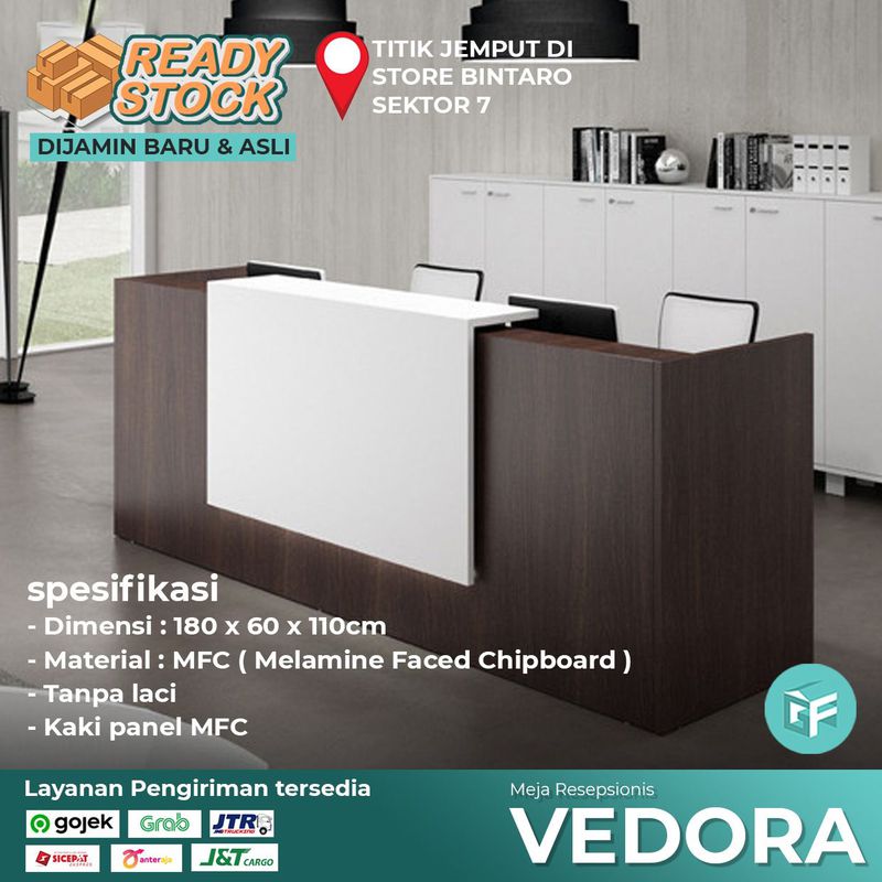 Meja Kantor Resepsionis Meja Tamu Modern Vedora Termurah