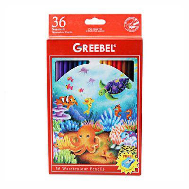 PENSIL WARNA WATERCOLOUR PENCILS 36 WARNA GREEBEL 8036 (ATK)