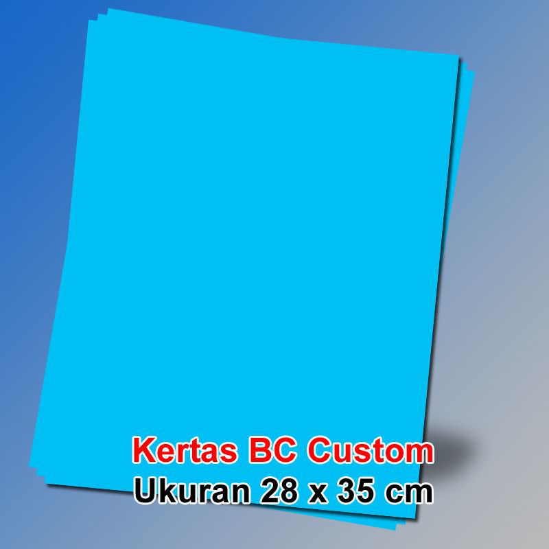kertas BC biru muda custom
