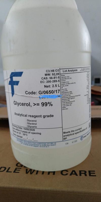 Glycerol, 99+%, for analysis, AR, meets the specification of BP, 2.5LT ...