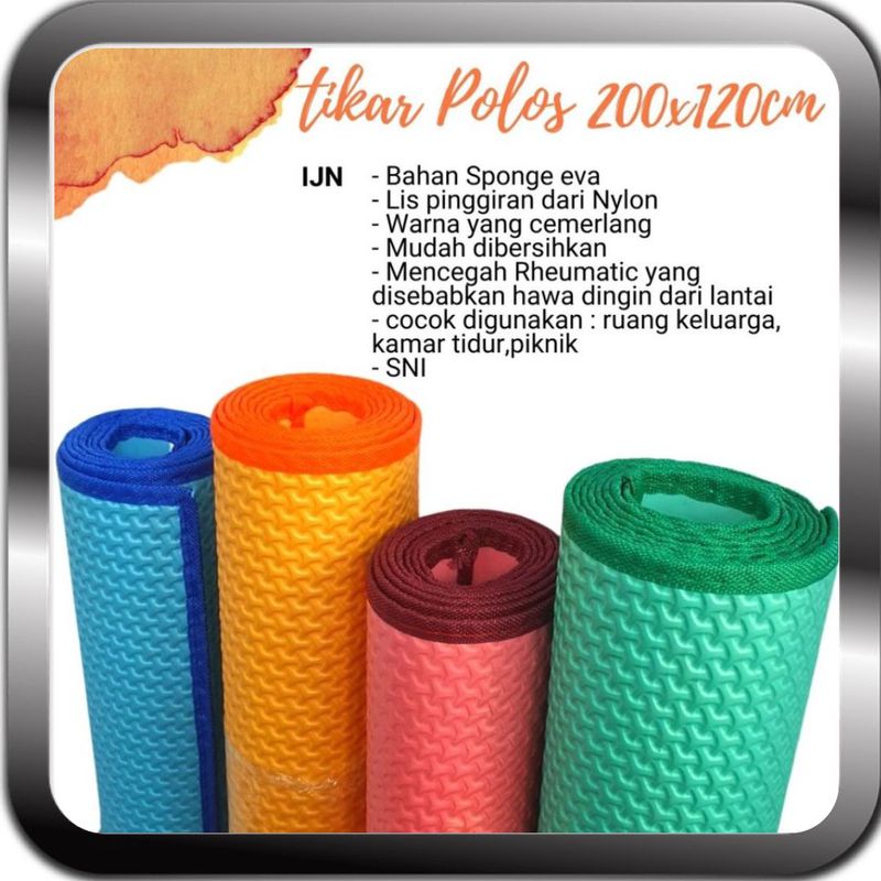 Karpet Matras Plastik Tebal - Tikar 2x1,2M