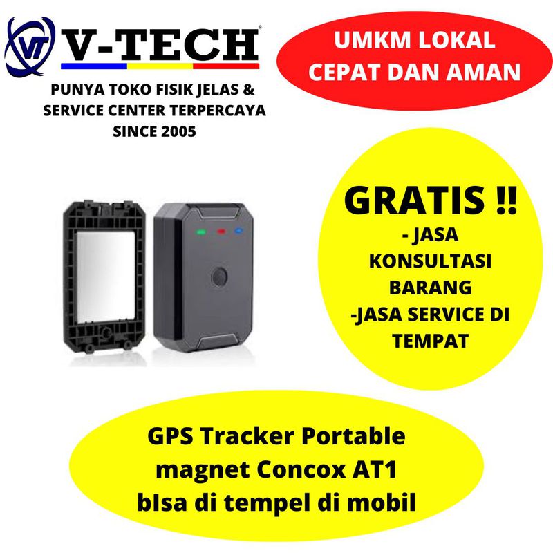 V-TECH GPS Tracker Portable magnet Concox AT1 bIsa di tempel di mobil