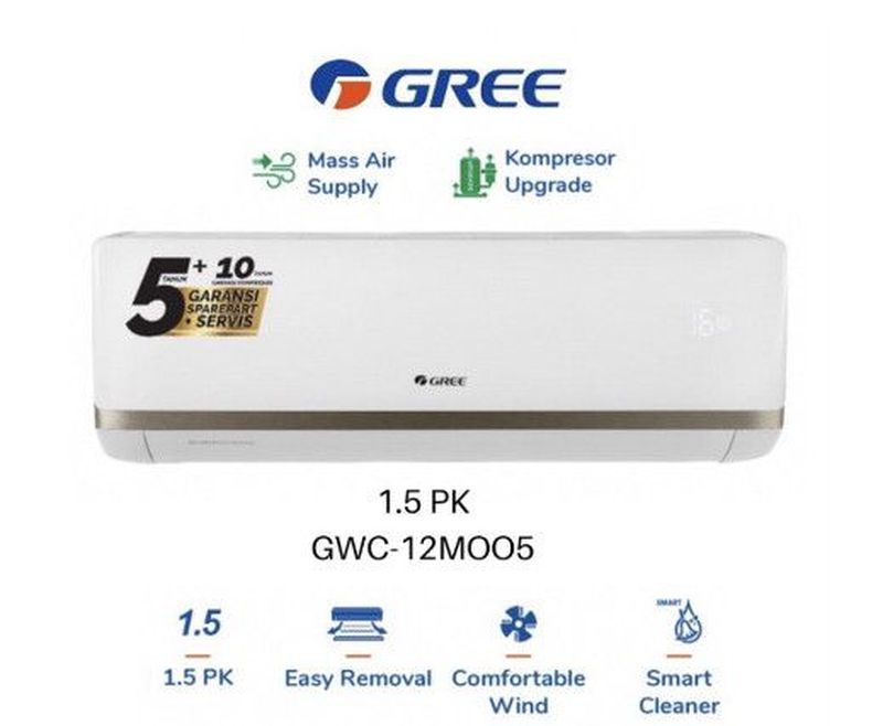 AC GREE 1,5 + PERLENGKAPAN PASANG