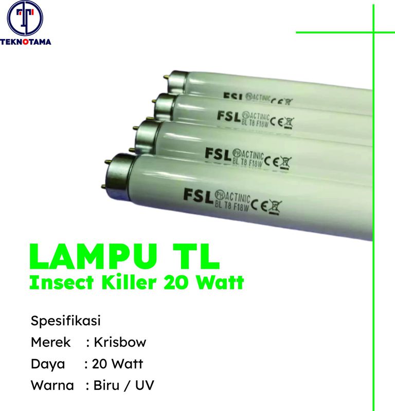 Lampu TL Insect Killer 20 Watt