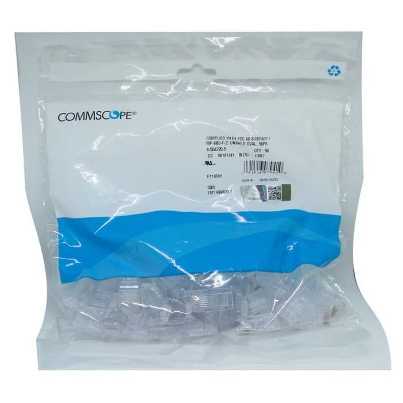 Connector RJ-45 AMP Commscope Isi 50 Pcs