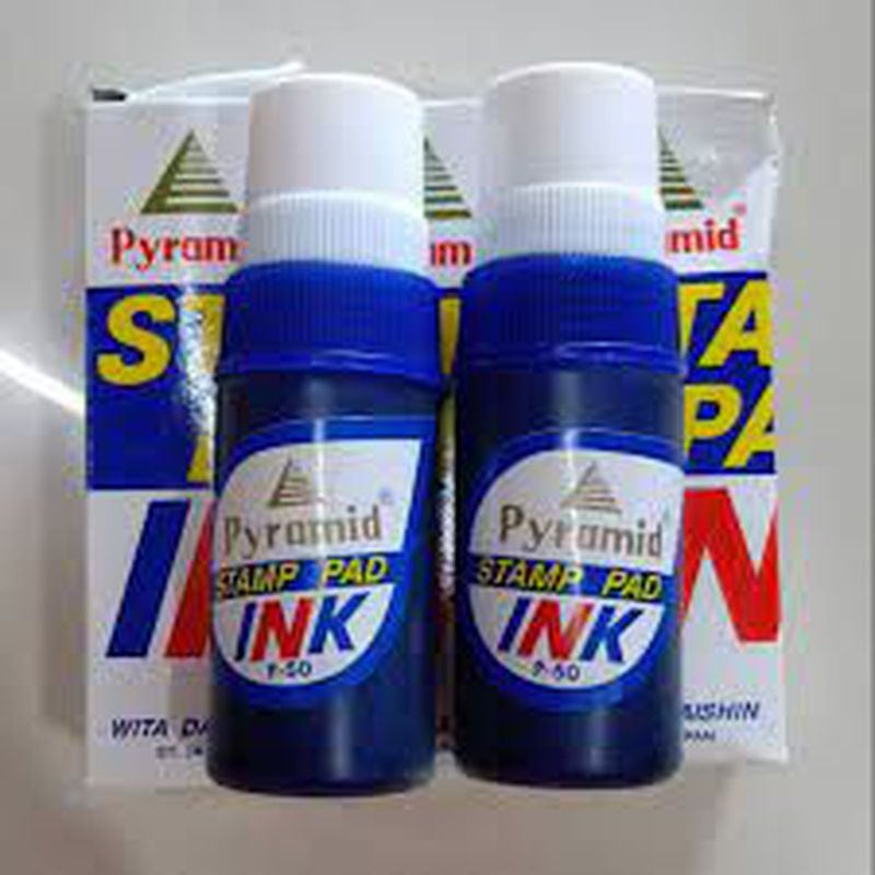 Tinta Stempel Warna Biru
