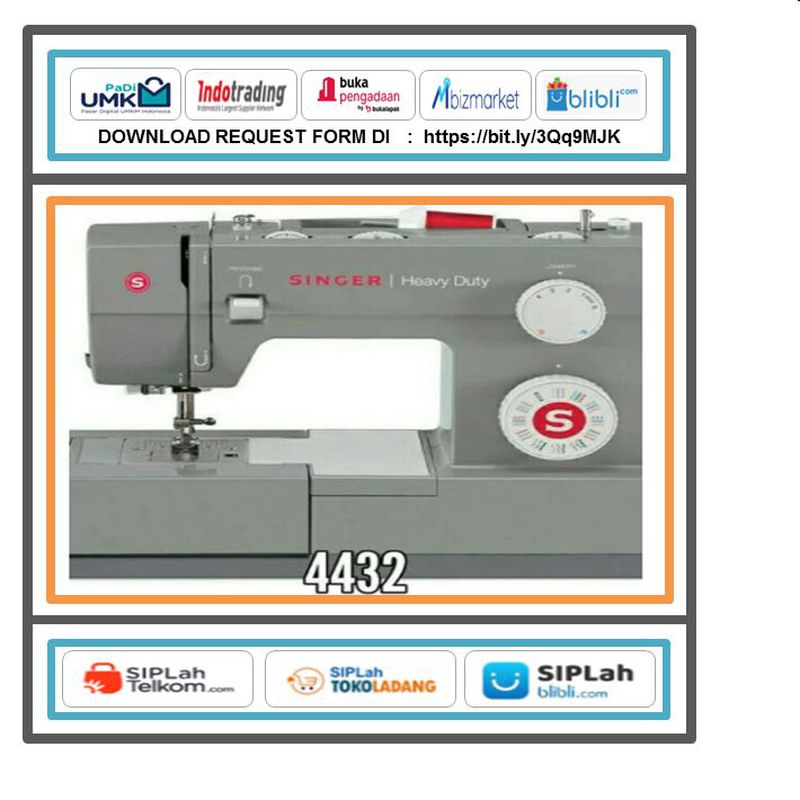 TJM-Mesin Jahit Singer 4432 Heavy Duty