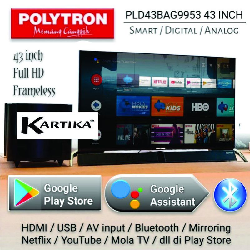 SMART TV LED POLYTRON 43 INCH ANDROID