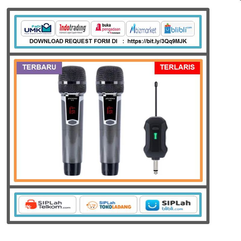 TJM-Wireless Microphone Dual Karaoke Mic with Receiver System for ...