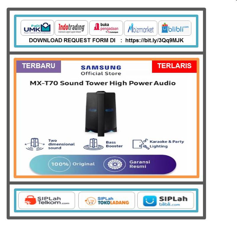 TJM-SAMSUNG SOUND TOWER MX-T70 NEW 2020