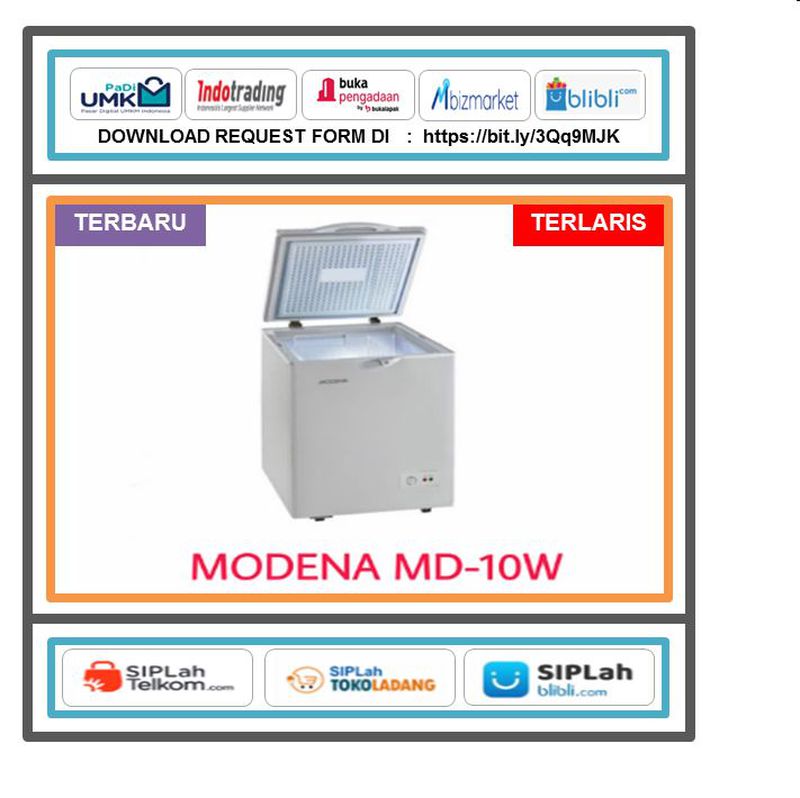 TJM-Modena Chest Freezer MD-10W - 100 Liter