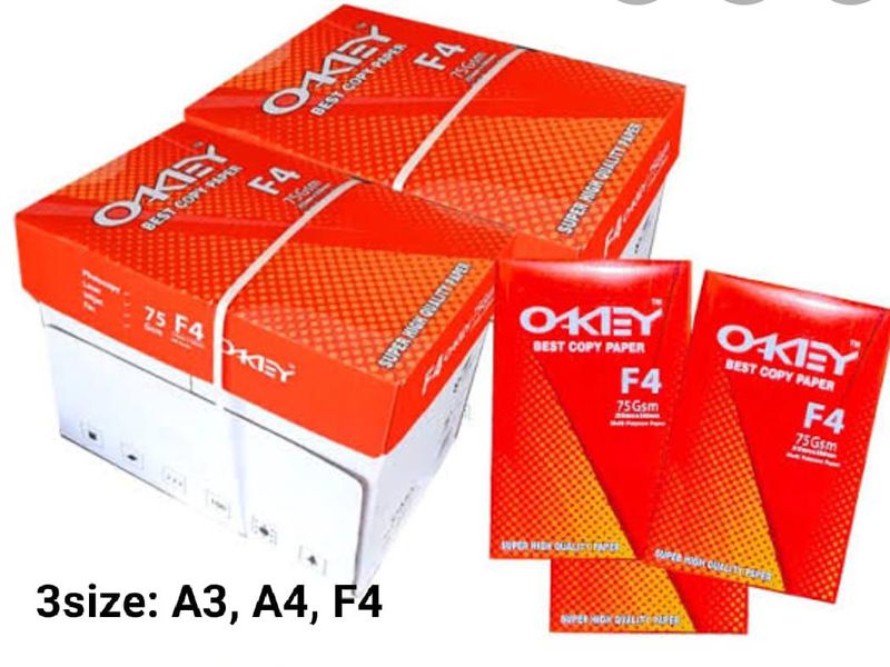 KERTAS HVS F4 - 75 GSM Okey 1 Dus isi 5 Rim