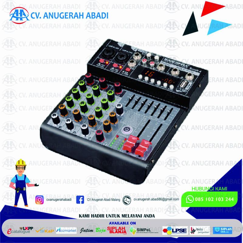 MINI MIXER HARDWELL REVERB 4