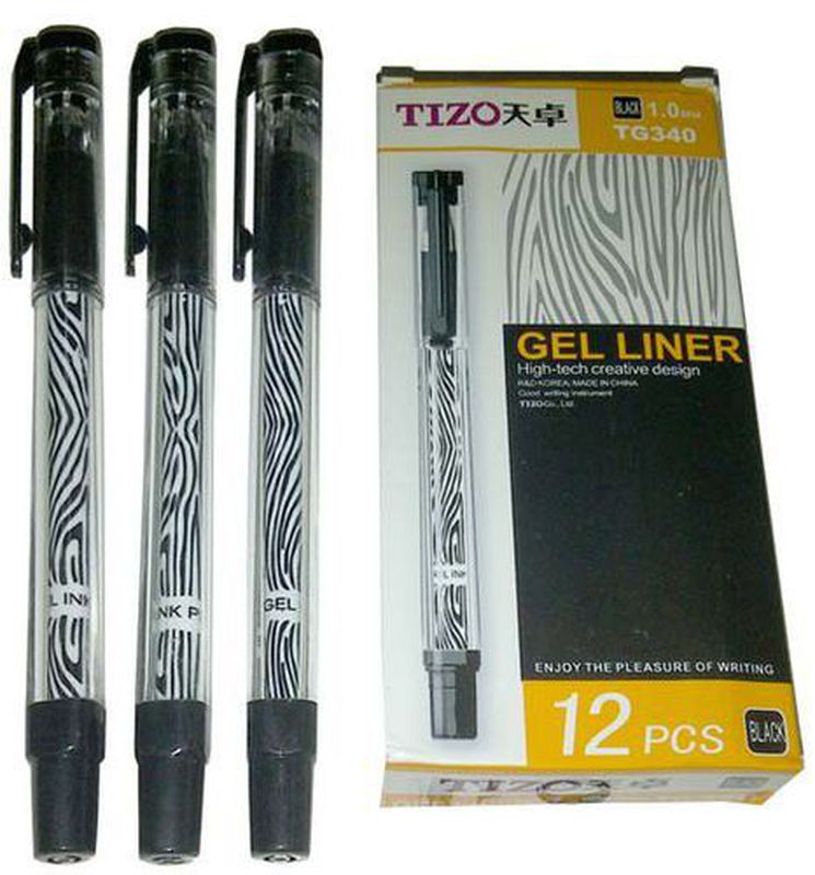 Tizo Pen Gel Liner TG-340 - Hitam - Pcs