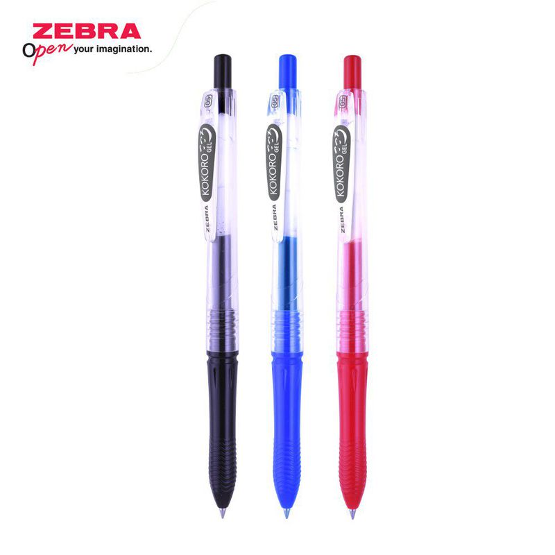 PULPEN GEL ZEBRA KOKORO / GEL PEN KOKORO - Hitam