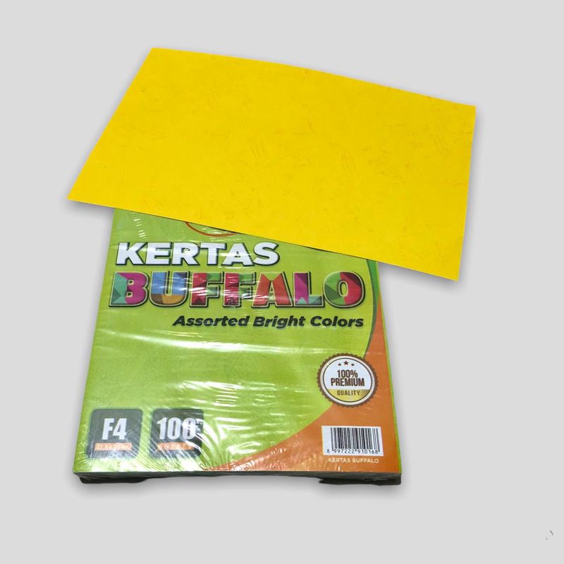 Kertas Buffalo BC Folio 100 lbr Warna - Kuning