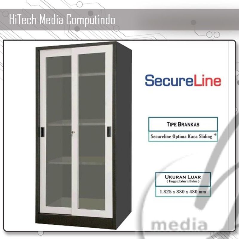 SECURE LINE LEMARI ARSIP 2 PINTU OPTIMA KACA SLIDING