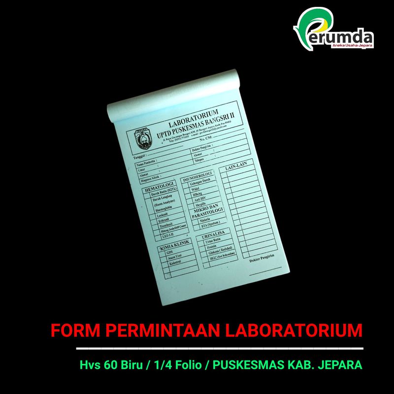 BUKU FORMULIR PERMINTAAN LABORATORIUM