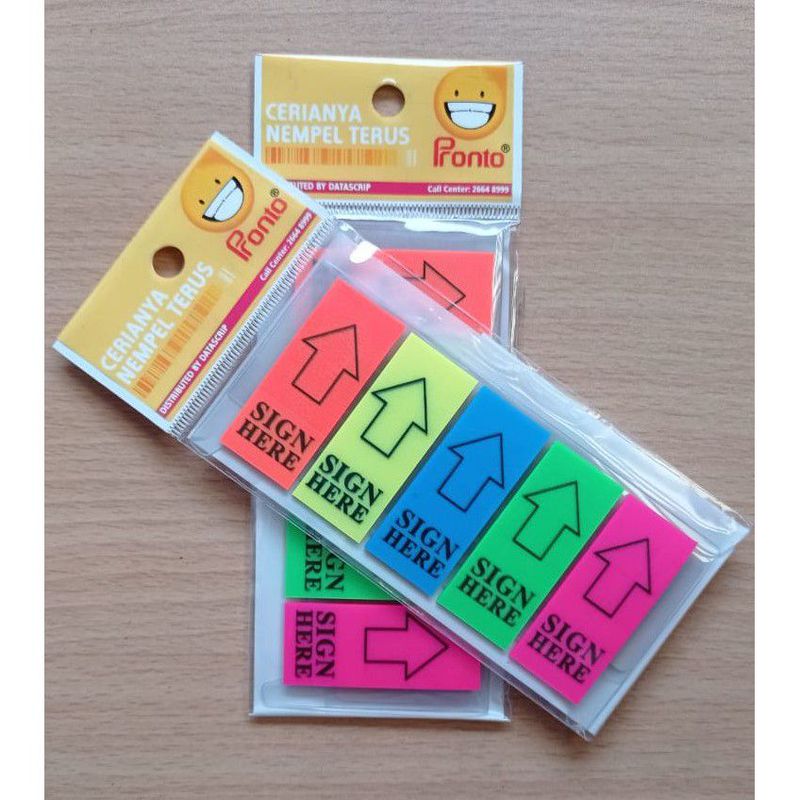 STICK NOTE PRONTO SIGN HERE