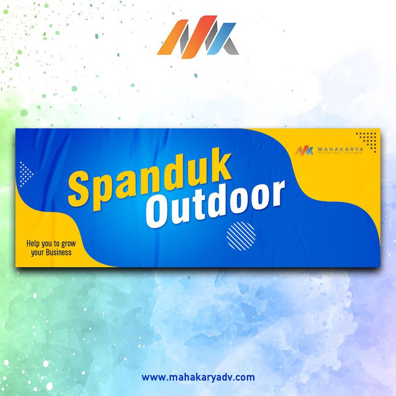 CETAK SPANDUK / BANNER UKURAN 4x1 M - Lubang Sudut