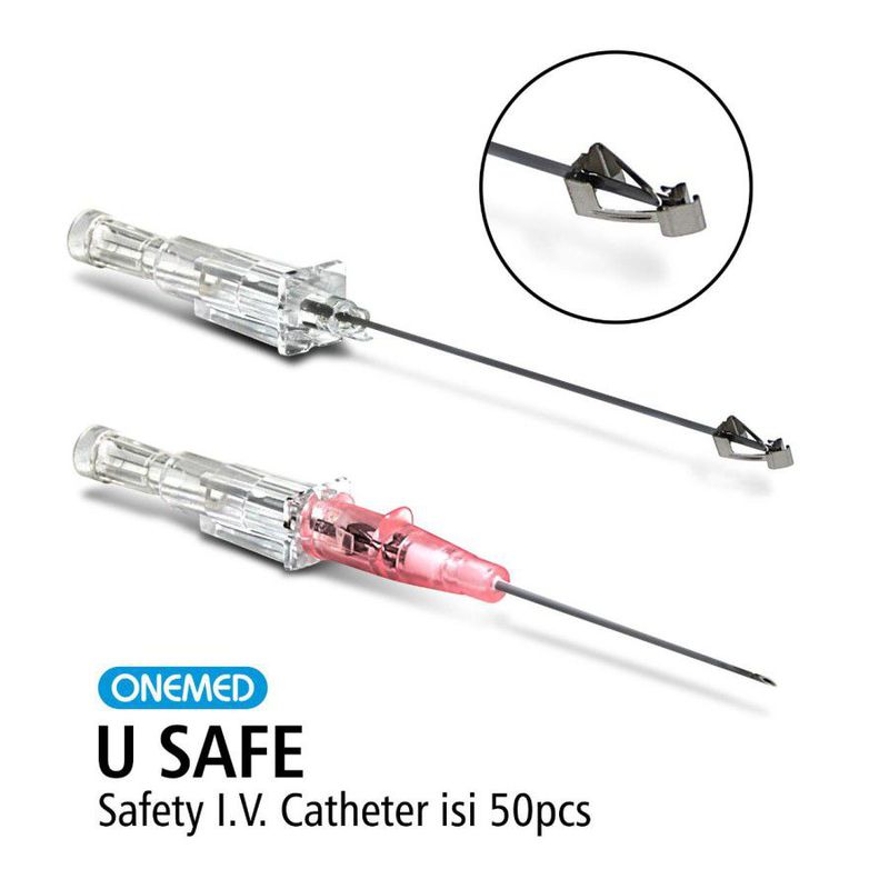 U Safe USafe Safety IV Catheter Onemed 1Pcs - 20g
