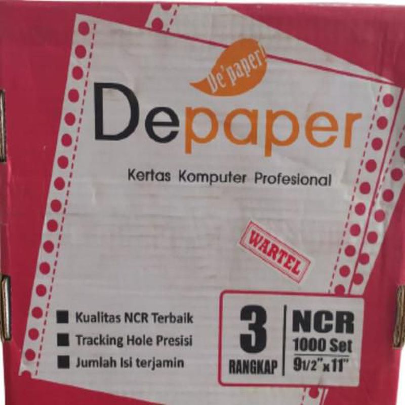 Kertas NCR 3 Ply Wartel Depaper 91/2 x 11