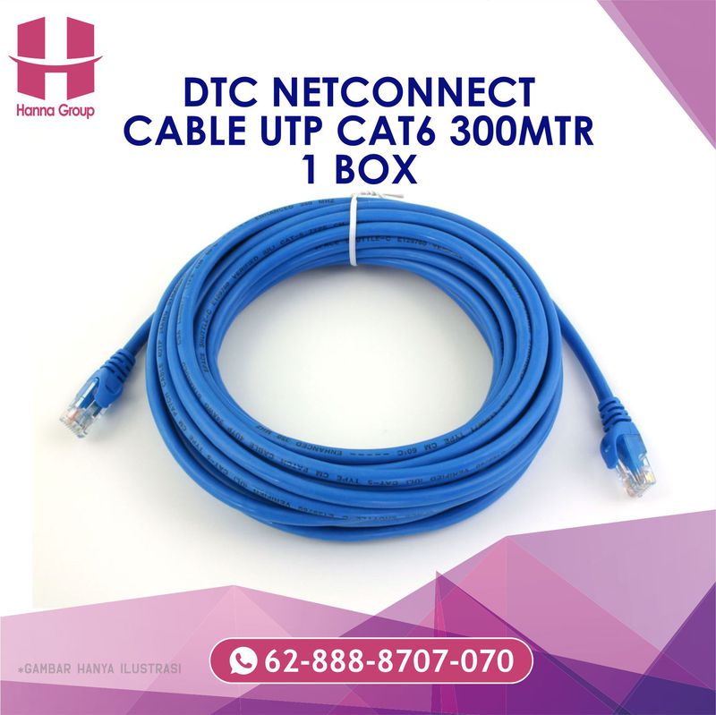 DTC NETCONNECT CABLE UTP CAT6 300MTR 1 BOX