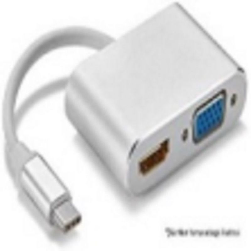 Konektor Type C ke HDMI dan VGA