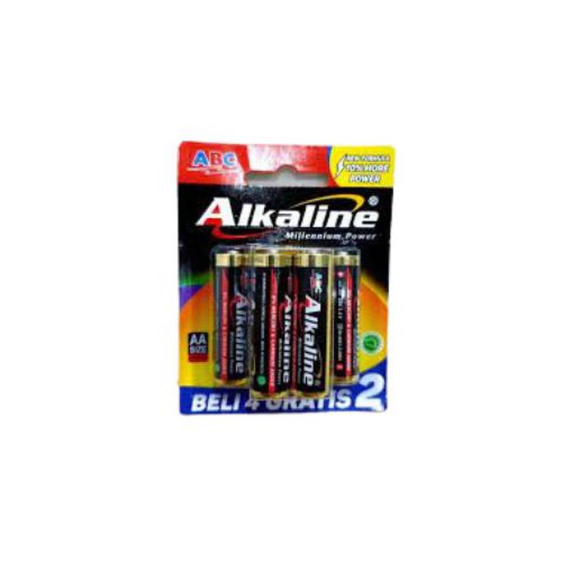 BATERAI A2 ALKALINE [ 1 PACK ( 4 + 2 PCS ) ]