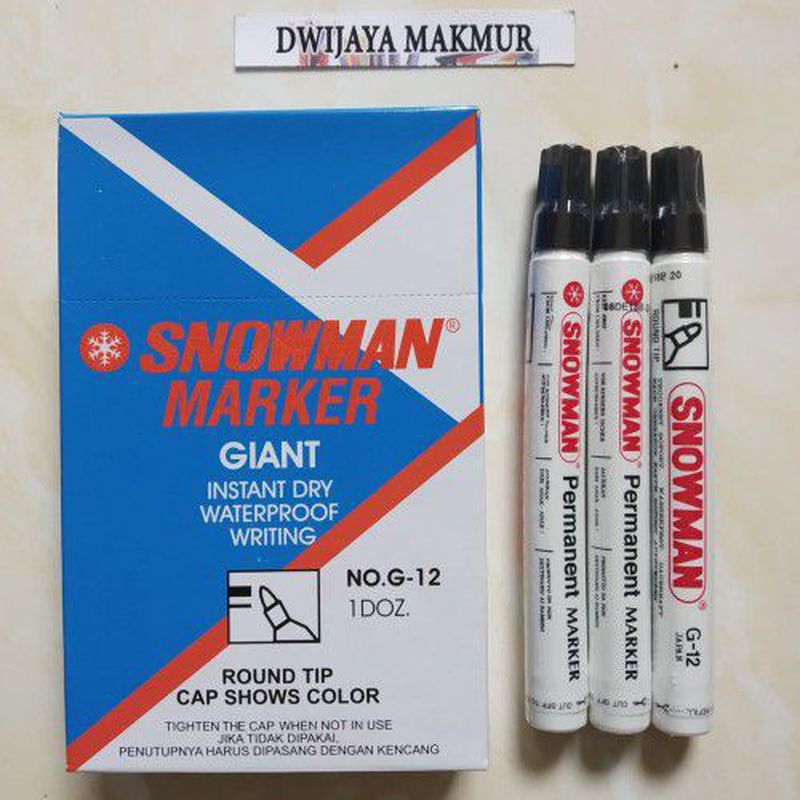 SPIDOL SNOWMAN PERMANENT HITAM