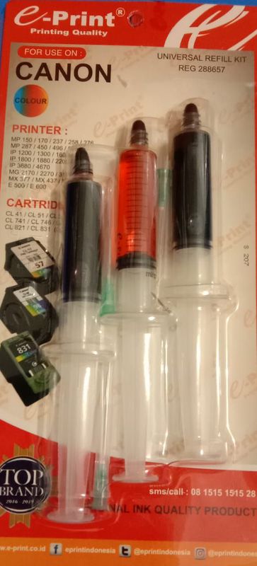 TINTA REFILL KIT CANON PRINTER / TINTA PRINTER CANON WARNA