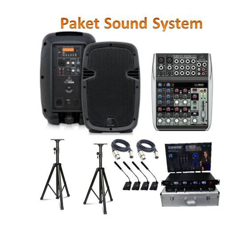 Paket Sound System Audio Mixer Behringer Q1002USB