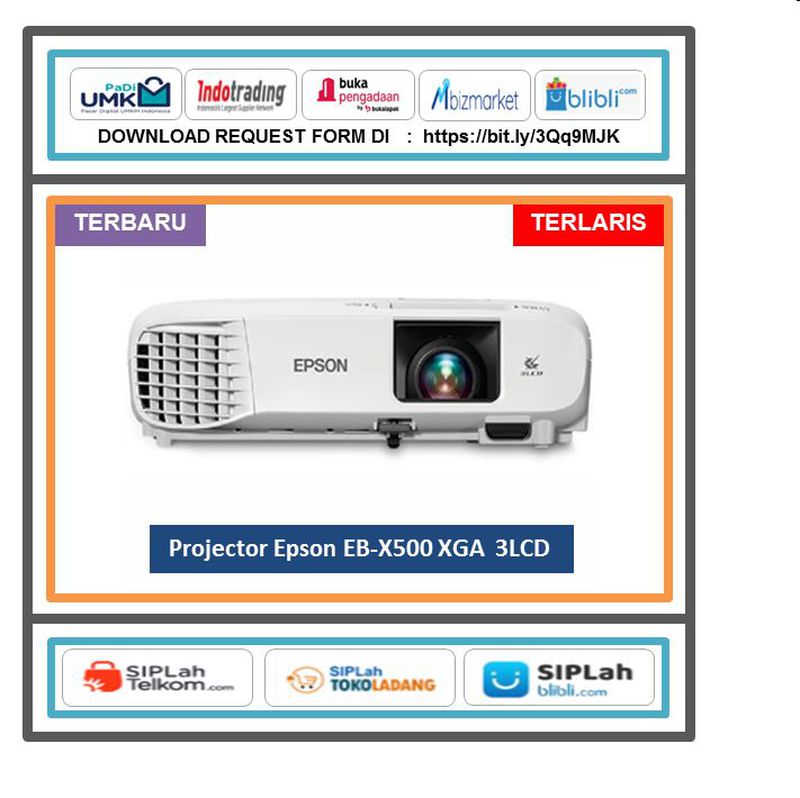 TJM-EPSON PROYEKTOR EB-X500 XGA 3LCD PROJECTOR [EB-X500]