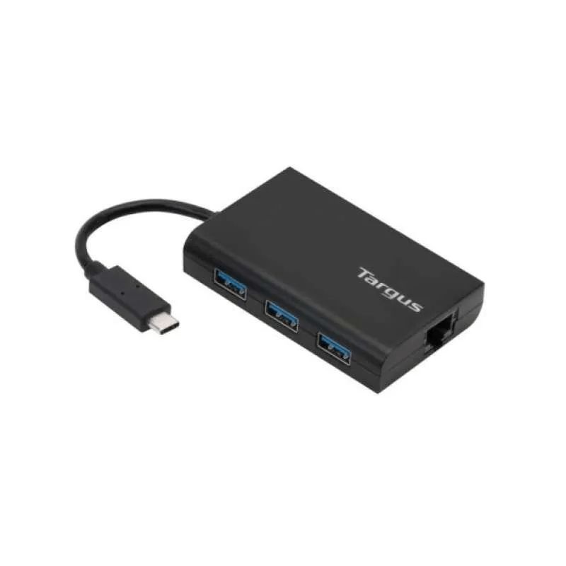 TARGUS USB C TO USB 3.0 HUB 3 PORT WITH GIGABIT ETHERNET