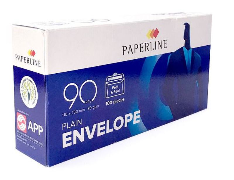 Amplop Putih Paperline 90 PPS Uk. 110 x 230 mm