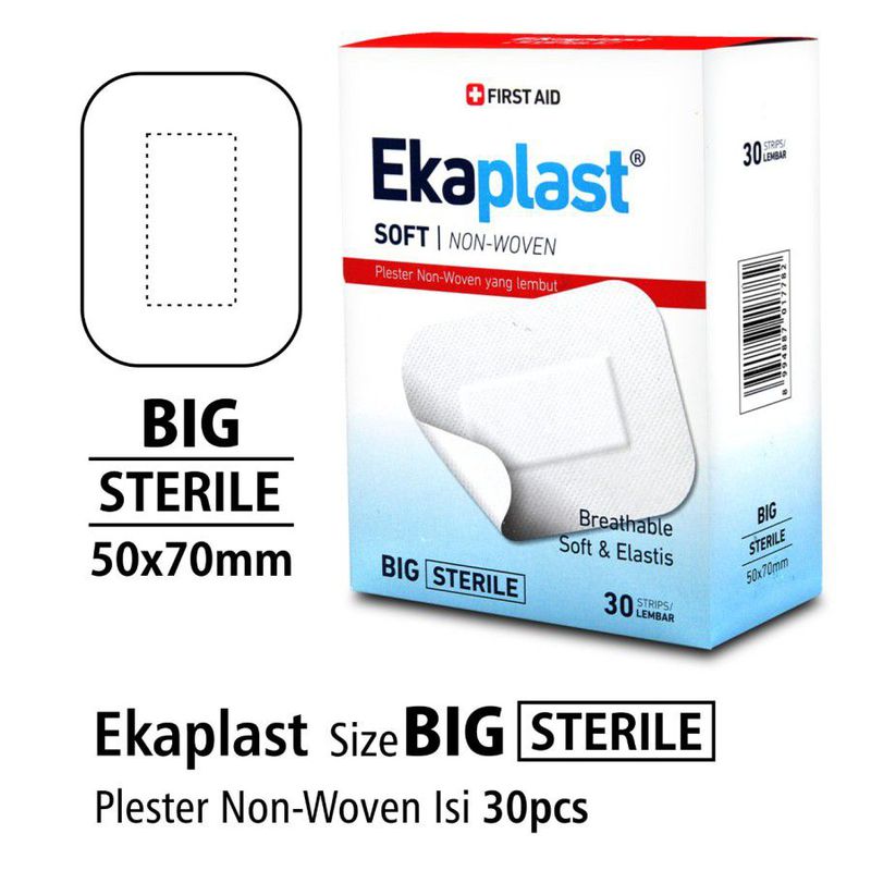 Plaster Plester Luka Ekaplast Soft Big Onemed Box Isi 30's