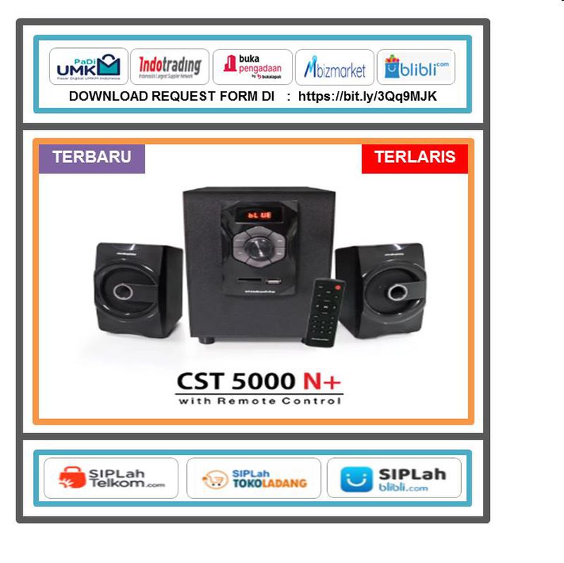 TJM-Simbadda Speaker CST 5000 N+ - HItam