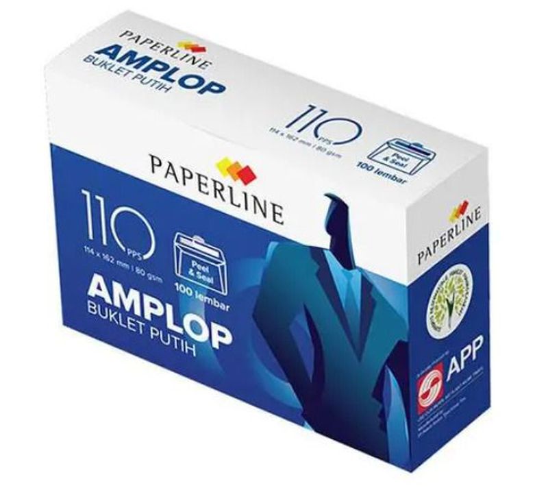 Amplop Putih Paperline 110 PPS Uk. 114 X 162 mm