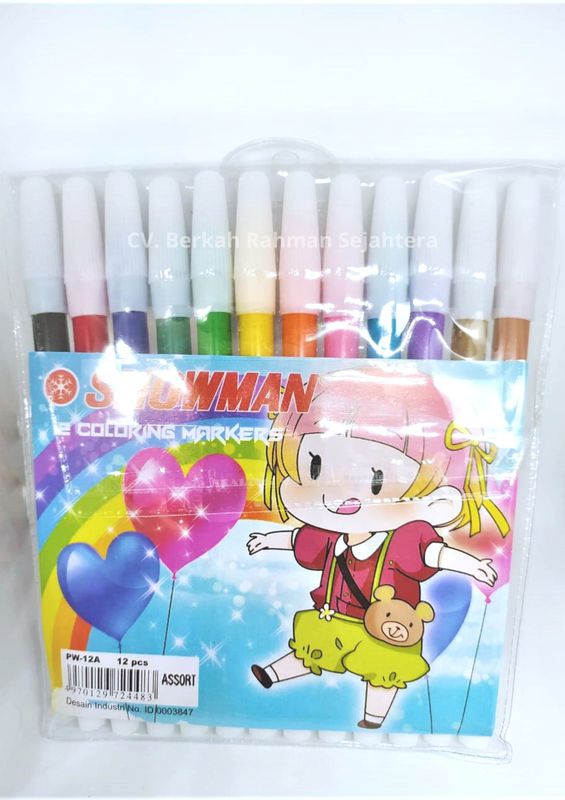 Spidol Snowman Kecil 12 Warna