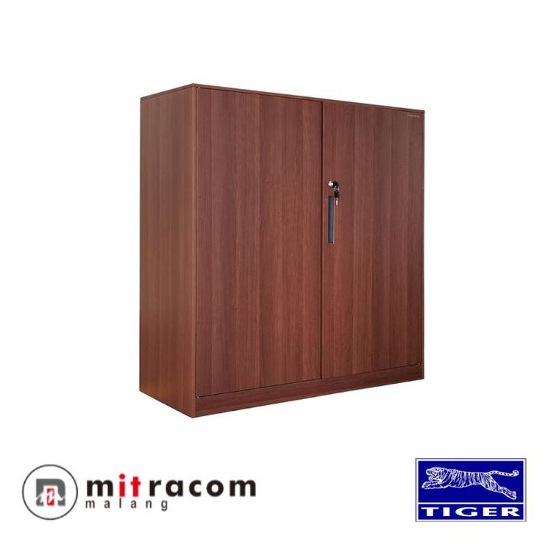 Tiger Small Steel Cupboard (Almari 2 Pintu Plat Ayun) FC-A10Z - Wood Brown