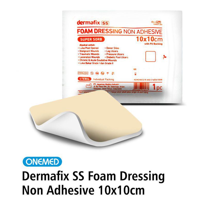 Dermafix SS Foam Dressing 10 x 10cm OneMed 1 Pcs