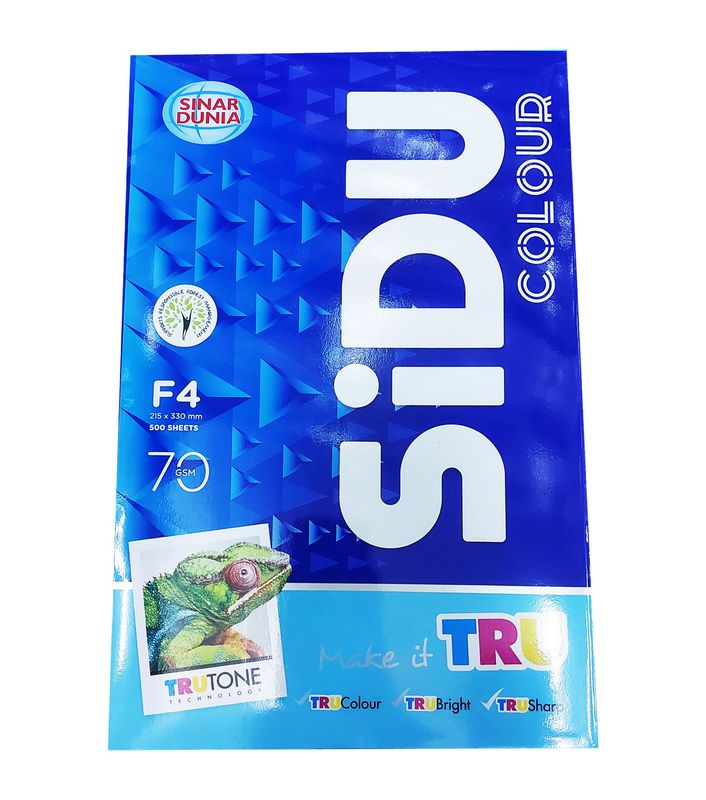 Kertas HVS SIDU F4 70 gram Warna BIRU