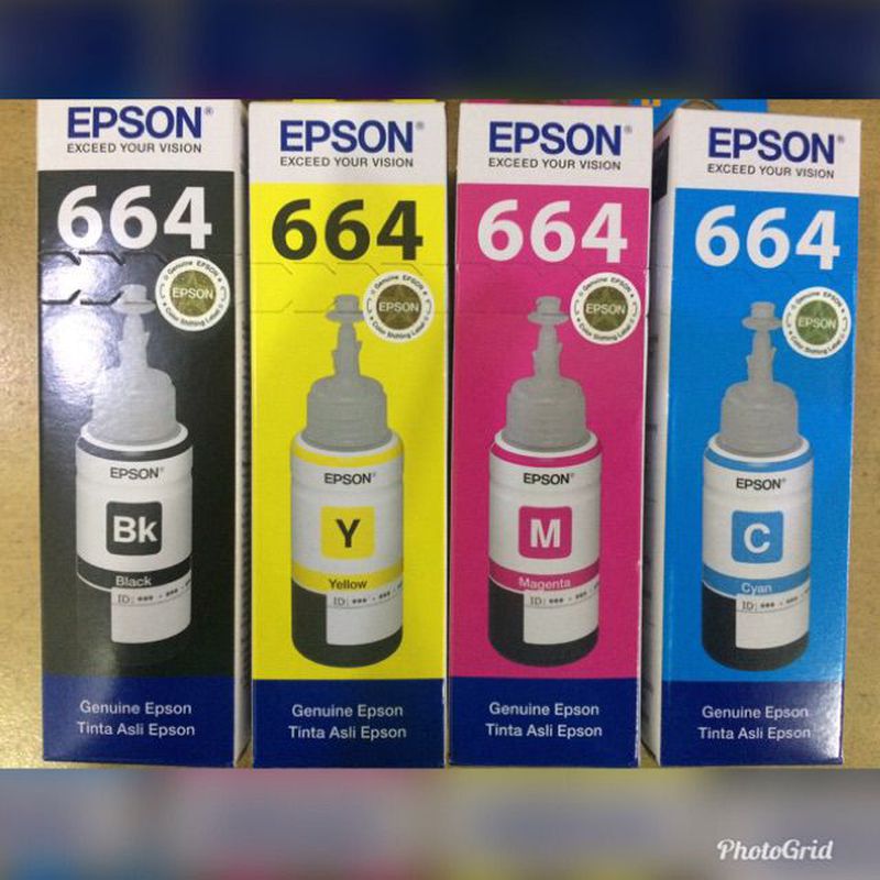 Tinta Printer Epson 664 T664 T6641 T6642 T6643 T6644 Tinta Epson Ink L ...